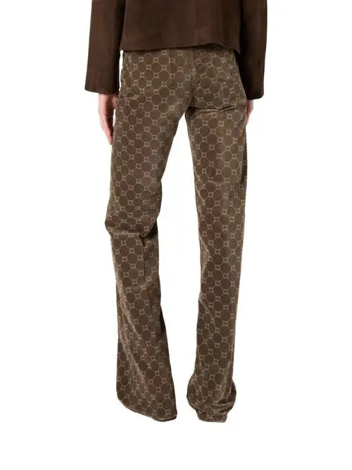 Gerard Darel Anna Flared Monogram Corduroy Jeans
