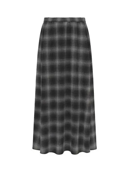 Gerard Darel Basma Checked Midi Skirt