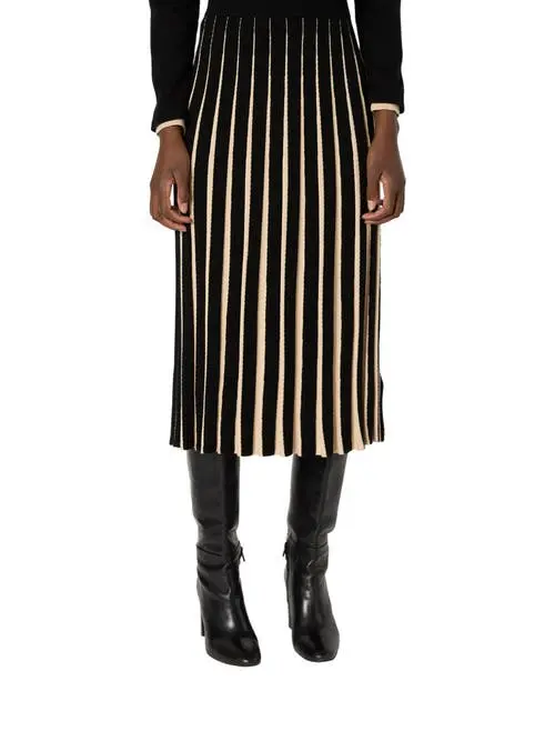 Gerard Darel Bibiane Pleated Knit Midi Skirt