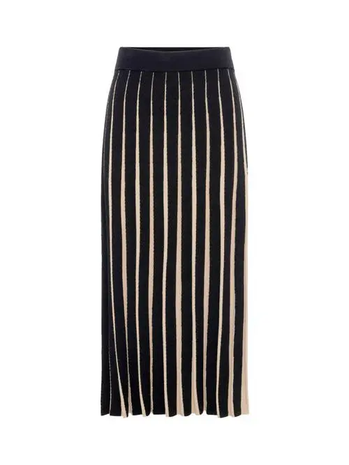 Gerard Darel Bibiane Pleated Knit Midi Skirt