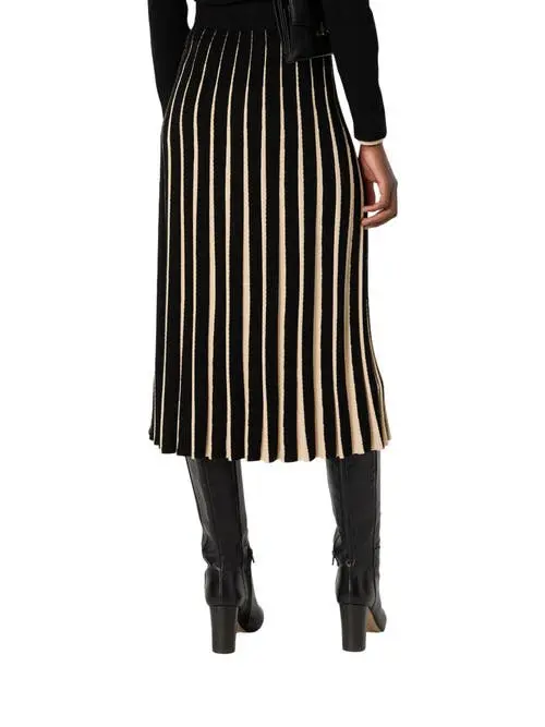 Gerard Darel Bibiane Pleated Knit Midi Skirt
