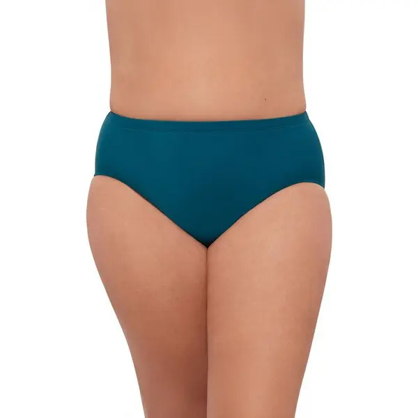 AQUA GREEN Mid Rise Tummy Control Swim Brief - Lagoon