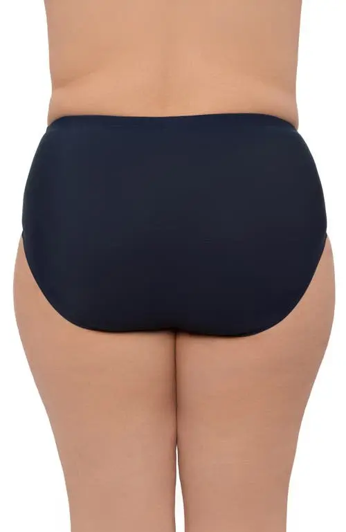 AQUA GREEN Mid-rise Swim Brief - True Navy