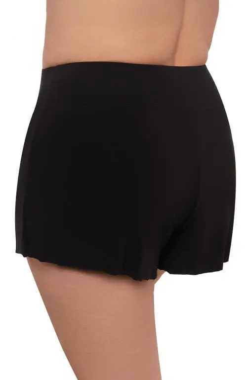 AQUA GREEN Beach Short Swimsuit Bottom - Black