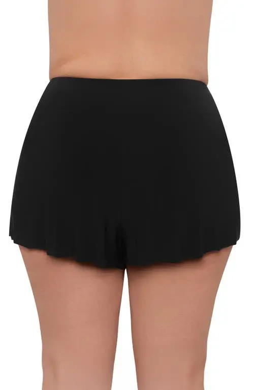 AQUA GREEN Beach Short Swimsuit Bottom - Black