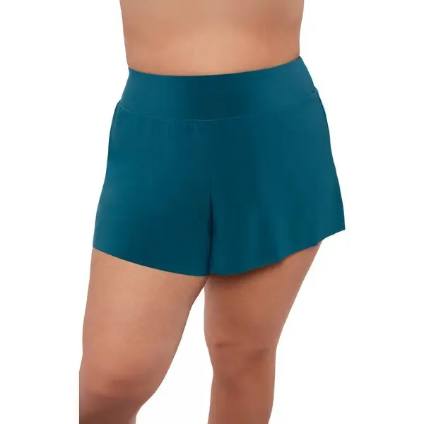 AQUA GREEN Beach Short Swimsuit Bottom - Lagoon