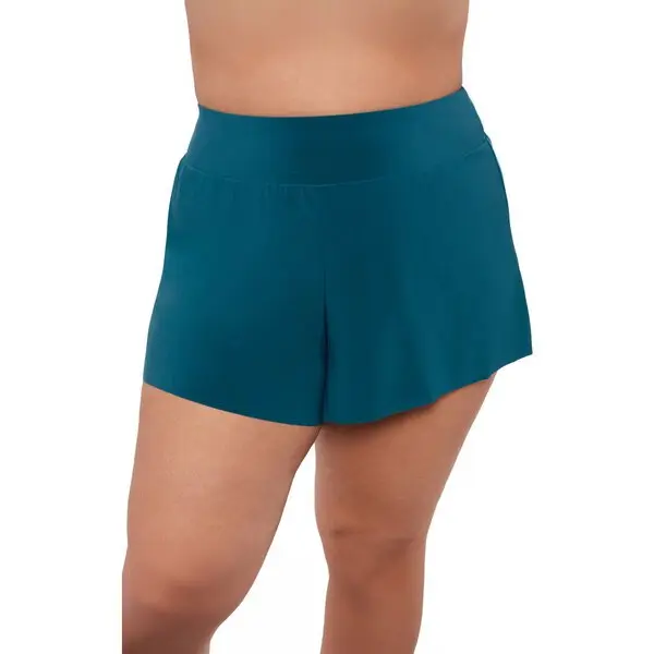AQUA GREEN Beach Short Swimsuit Bottom - Lagoon