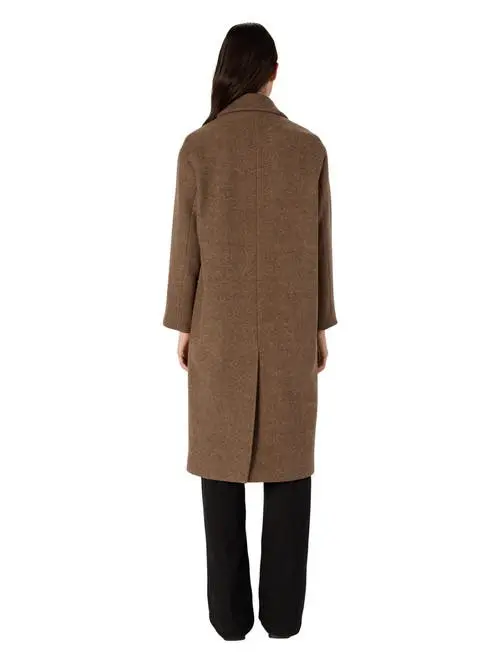 Gerard Darel Mady Double-breasted Mid-length Coat - Brown