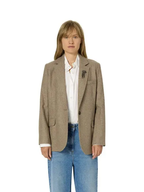 Gerard Darel Nellys Herringbone Jacket