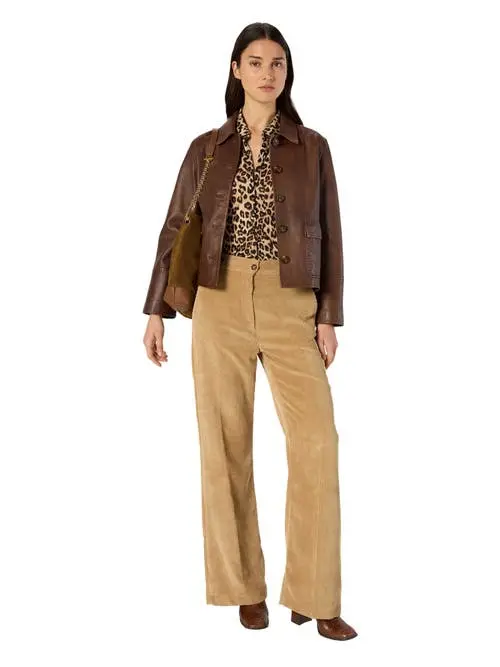 Gerard Darel Cass Wide-leg Corduroy Pants