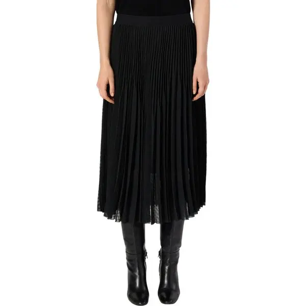 Gerard Darel Bilal Jacquard Pleated Midi Skirt