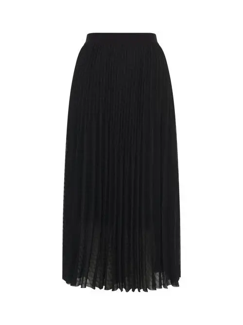 Gerard Darel Bilal Jacquard Pleated Midi Skirt