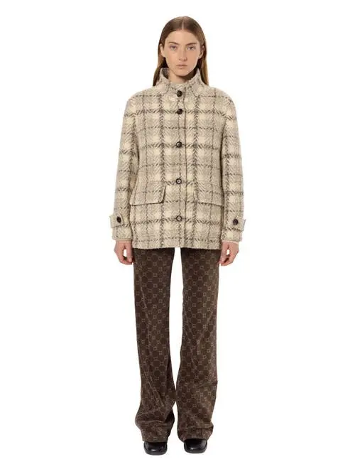 Gerard Darel Manuela Oversize Checked Coat
