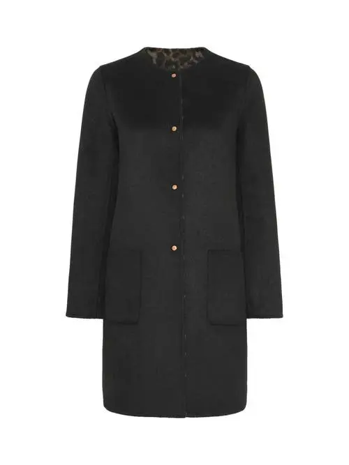 Gerard Darel Matilda Collarless Reversible Coat