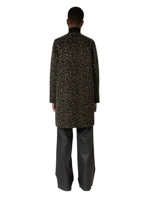 Gerard Darel Matilda Collarless Reversible Coat - Brown