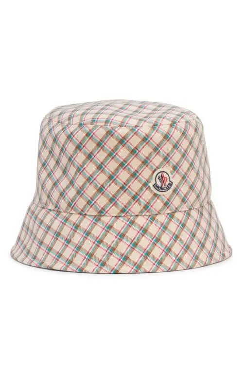 Moncler Archive Dna Plaid Bucket Hat - Light Brown