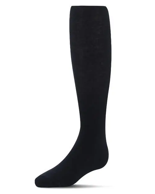 MEMOI Solid Cotton Sweater Tights - Black