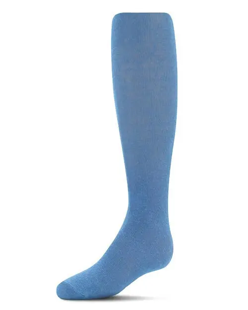 MEMOI Solid Cotton Sweater Tights - Blue