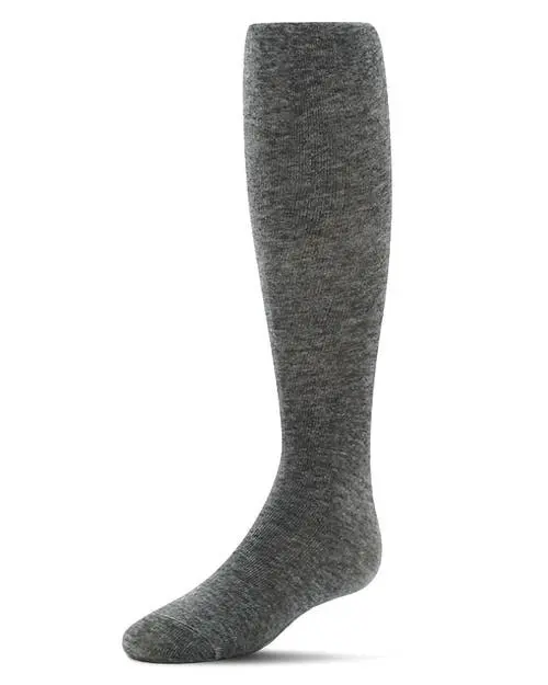 MEMOI Solid Cotton Sweater Tights - Dark Gray Heather