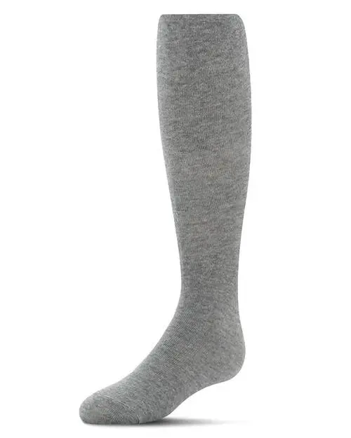 MEMOI Solid Cotton Sweater Tights - Lt Gray Heather