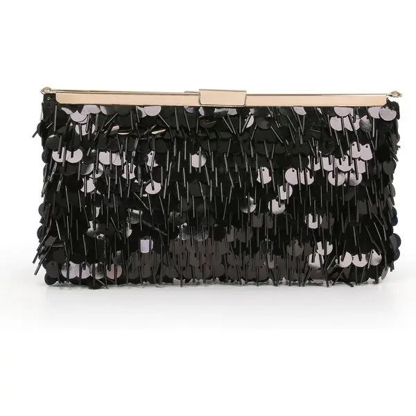 Badgley Mischka Briar Sequin Clutch - Black