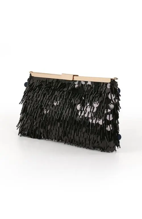 Badgley Mischka Briar Sequin Clutch - Black