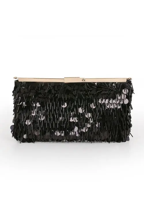Badgley Mischka Briar Sequin Clutch - Black