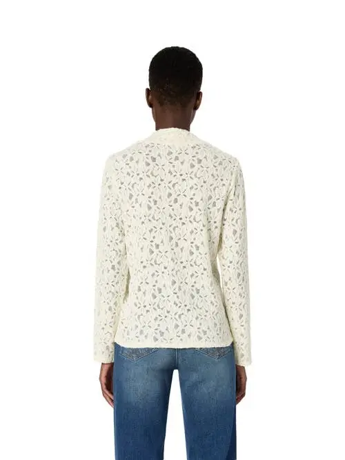 Gerard Darel Harmonie Lace Knitted Top