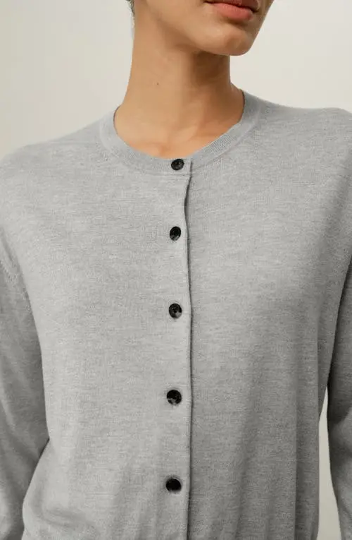 Lilysilk Round-neck Silk Cashmere Cardigan