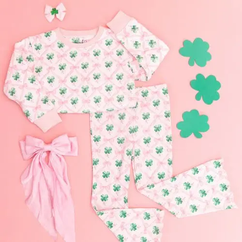 SWEET WINK Sweet Clover St. Patrick's Day Flare Legging