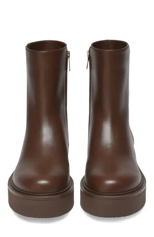 GIANVITO ROSSI Hiro Bootie Biker - Brown Leather