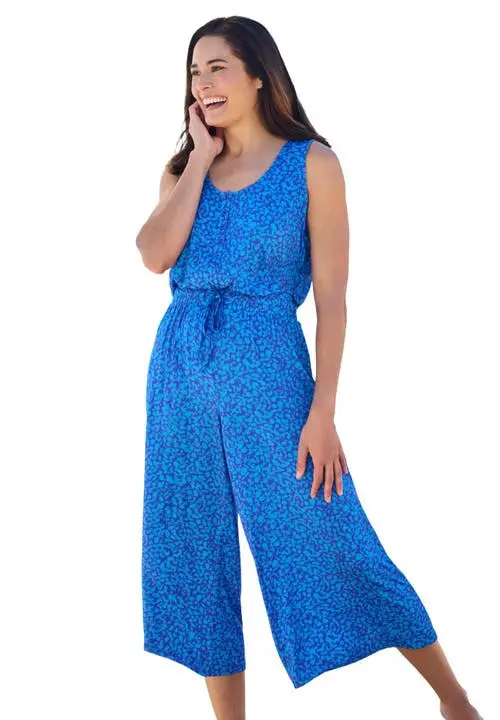 SWIM 365 Jumpsuit Cover-up - Royal Abstract