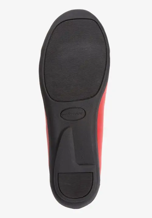 COMFORTVIEW Jancis Embellished Slip-on Flat With Patent Cap Toe