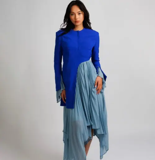 Chuks Collins Raye Pleated Gown