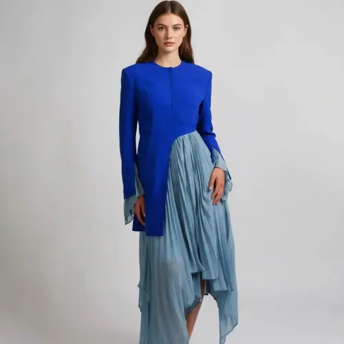 Chuks Collins Raye Pleated Gown
