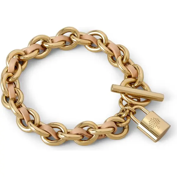 Mulberry Lily Leather Chain Bracelet - Crumpet