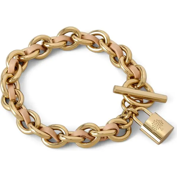 Mulberry Lily Leather Chain Bracelet - Crumpet