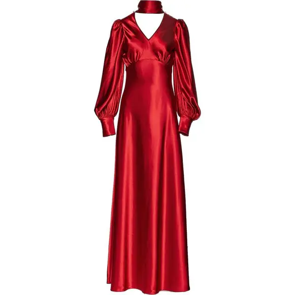 VASILIKI Morgan Silky Bias Cut Gown