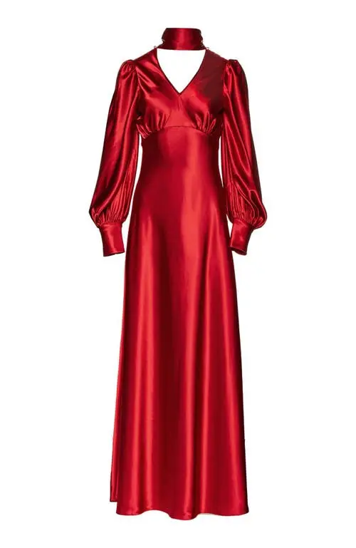 VASILIKI Morgan Silky Bias Cut Gown