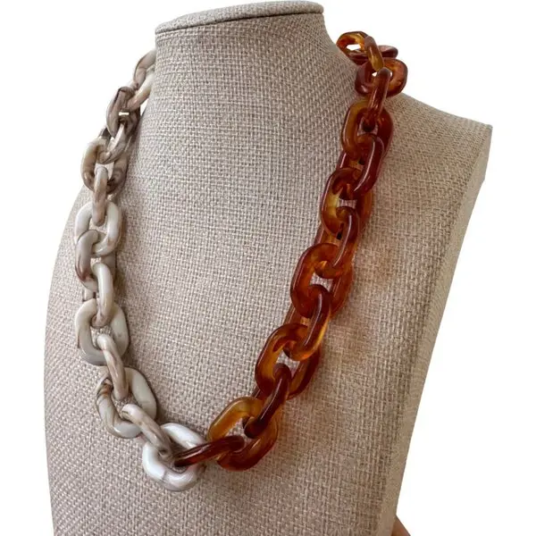 ERIN MCDERMOTT JEWELRY Tortoise And Ivory Resin Necklace - Brown