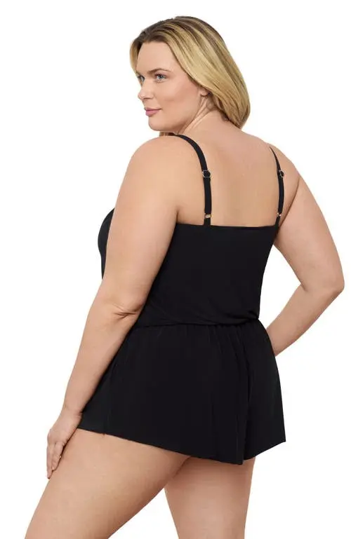 AQUA GREEN V-neck Blouson Romper