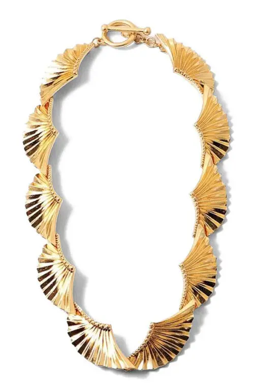 ERIN MCDERMOTT JEWELRY Vintage Textured Necklace - Gold