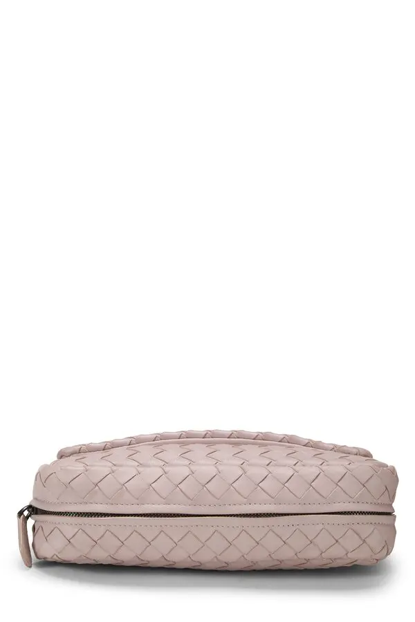 Bottega Veneta Intrecciato Leather Flap Crossbody Bag - Pink