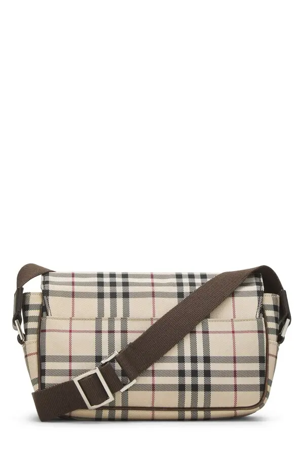 Burberry House Check Flap Crossbody - Brown