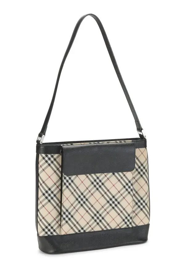 Burberry Jacquard Check Pocket Bucket Tote