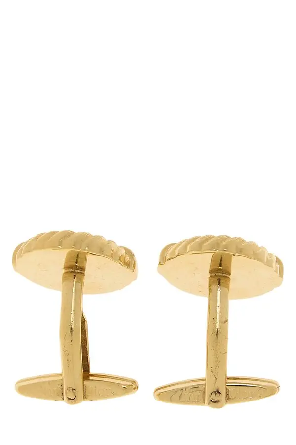 Dior Logo Round Cufflinks