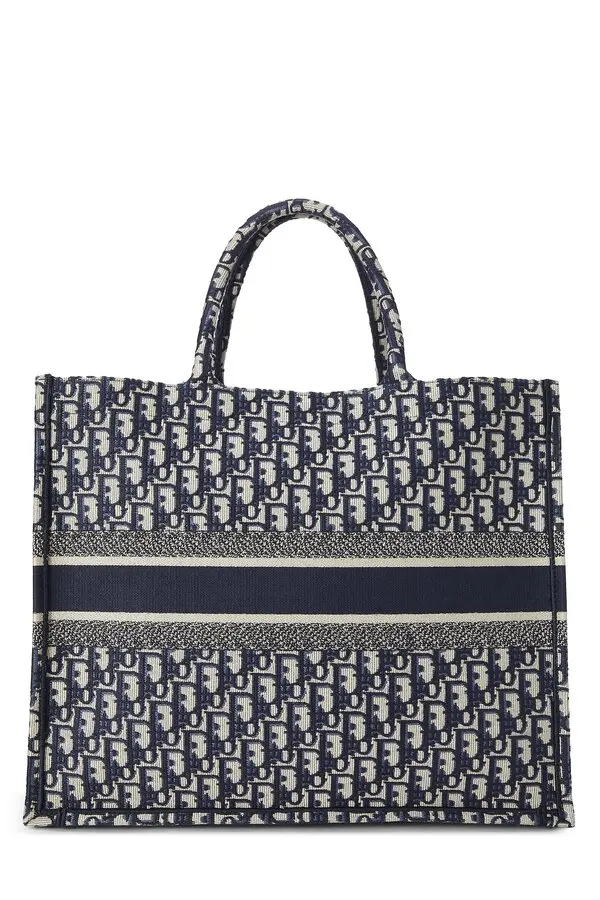 Dior Oblique Book Tote - Navy
