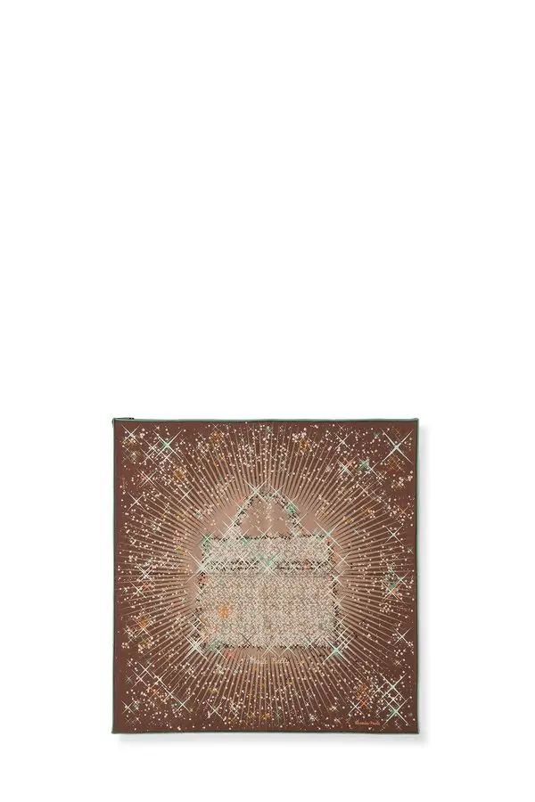 Hermès Multicolor 'magic Kelly' Silk Pocket Square - Brown