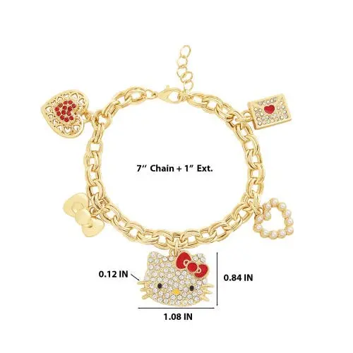 HELLO KITTY Crystal Charm Bracelet