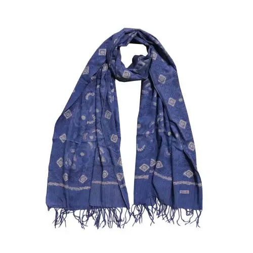 KASIH CO-OP Hand Dyed Batik Scarf - Blue Roses